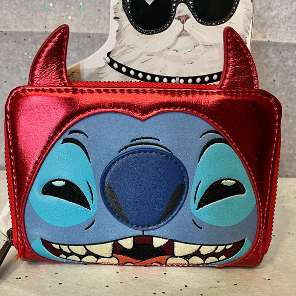 Loungefly | Bags | Loungefly Red And Blue Stitch Wallet | Poshmark